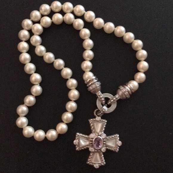 Judith Ripka | Jewelry | Judith Ripka Pearl Necklace With Enhancer ...